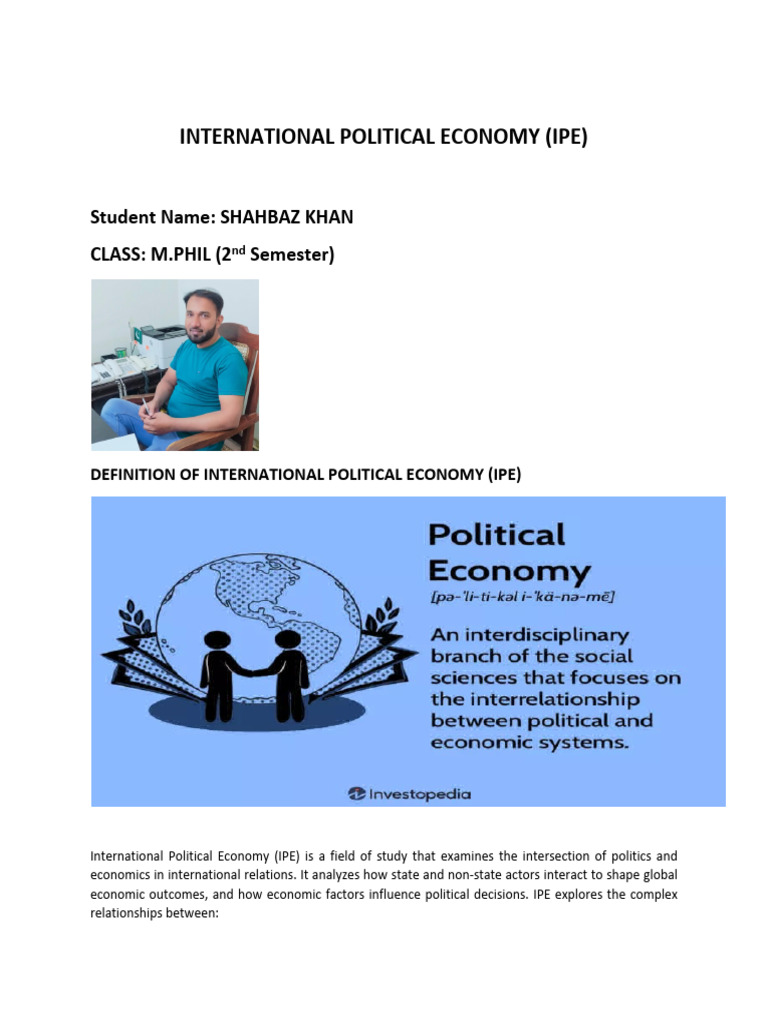 Introduction INTERNATIONAL POLITICAL ECONOMY(1) | PDF | International Relations | Liberal Arts ...