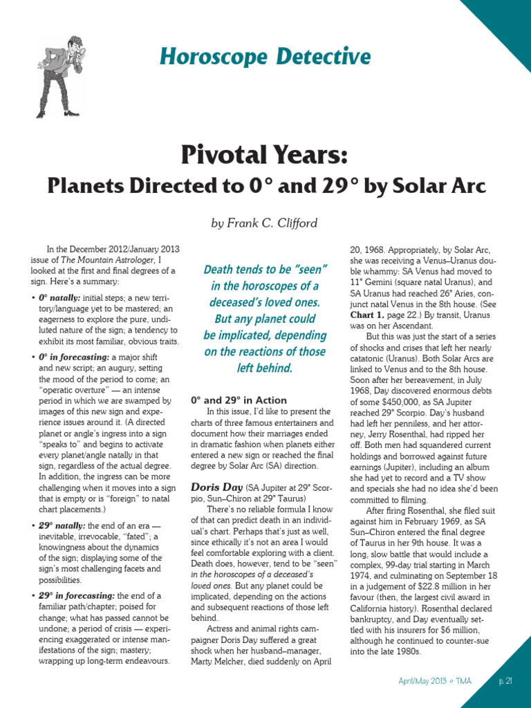 10a_Pivotal_years | PDF | Horoscope | Planets In Astrology