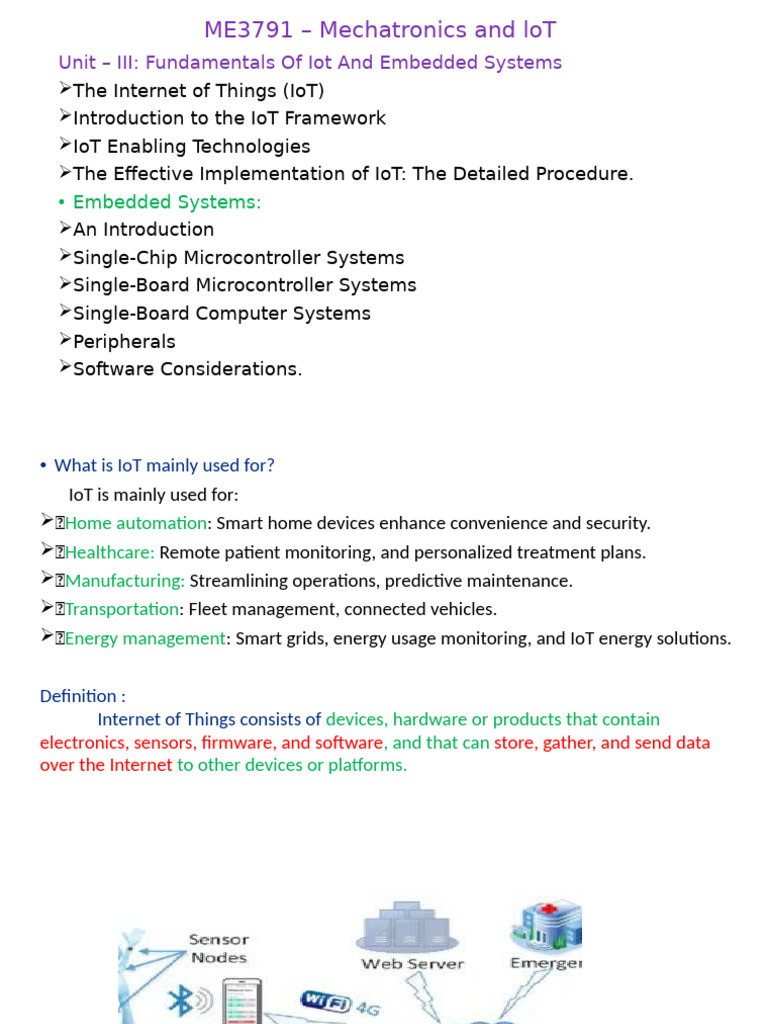 Unit III Fundaentals of Embb & Iot | PDF | Internet Of Things | Cloud ...