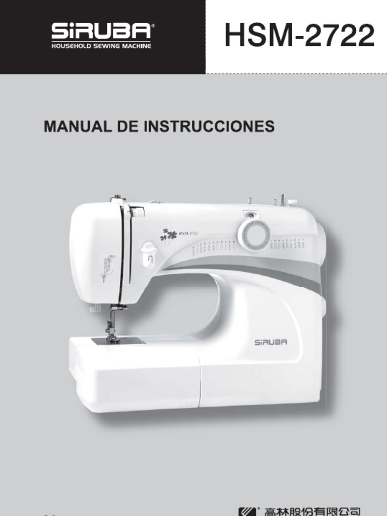 HSM-2722 Instruction Book (Spanish) | PDF | Máquina de coser | Tornillo