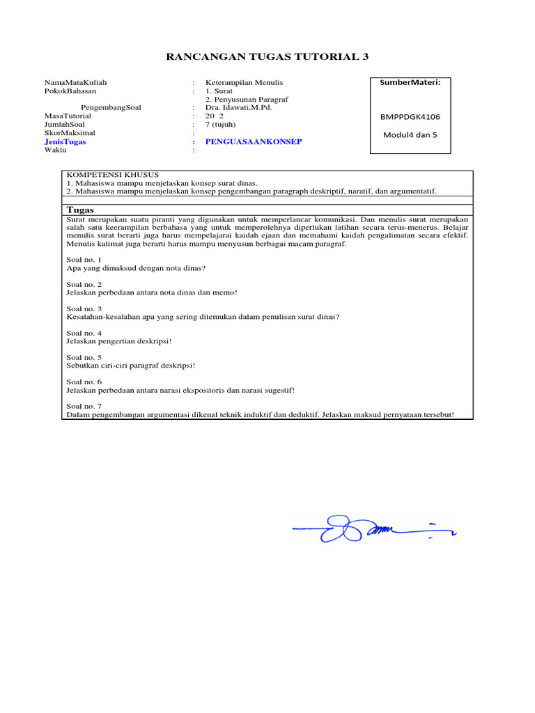 Lembar Soal Tugas Tutorial 3 | PDF