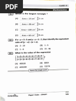IMO Class 5 Sample Papers 2022 23 | PDF | Mathematics | Shape