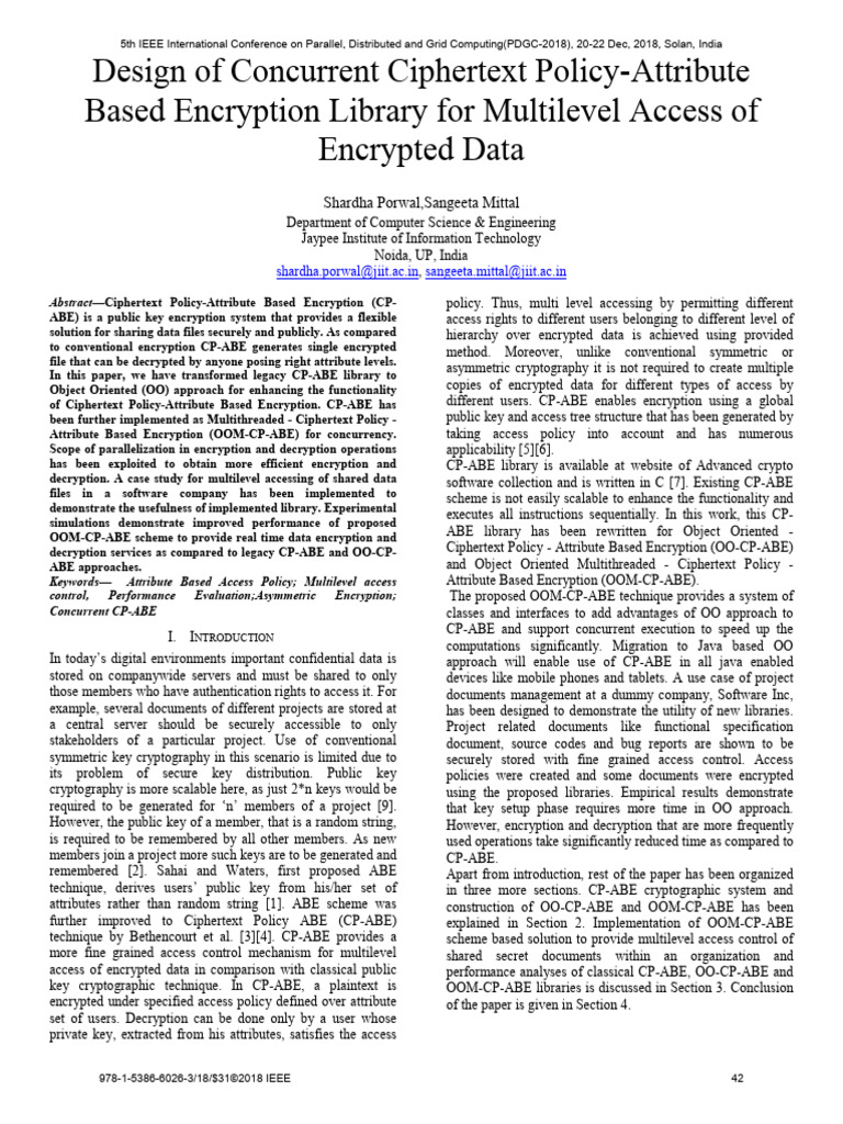 Design_of_Concurrent_Ciphertext_Policy-Attribute_Based_Encryption ... Design_of_Concurrent_Ciphertext_Policy-Attribute_Based_Encryption ...
