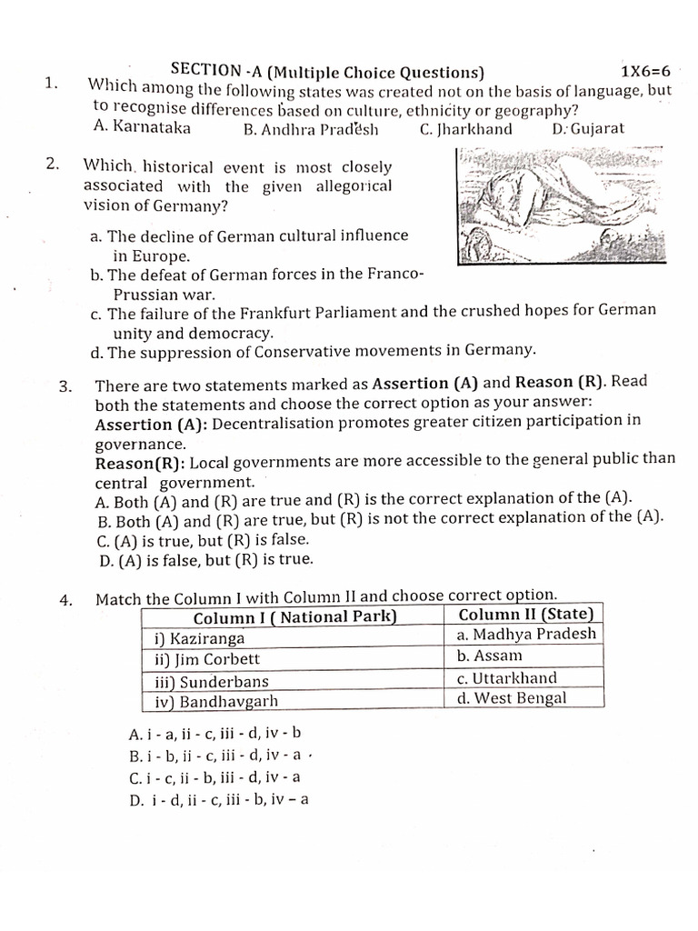 Class 10 Cbse SST Paper | PDF