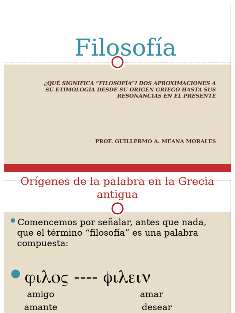 Etimologías de La Palabra Filosofía | PDF | Platón | Pitágoras