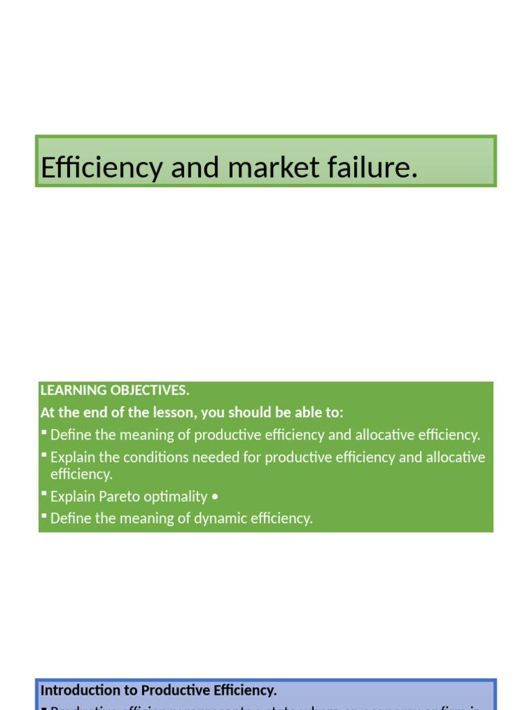 Economic Inefficiency Explained | PDF | Pareto Efficiency | Welfare ...