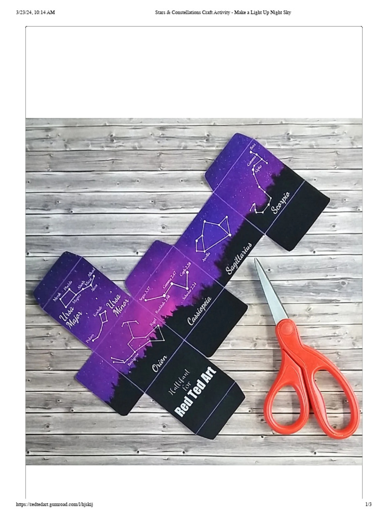 Light Up Night Sky Craft Activity | PDF | Constellation | Stellar Astronomy