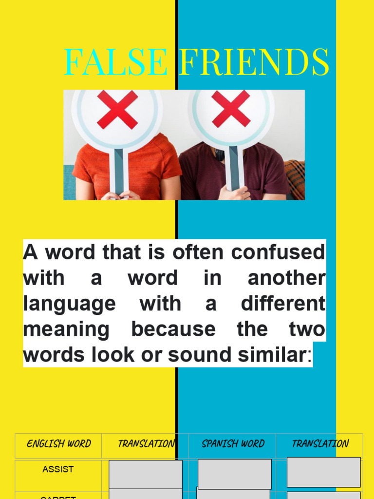 FALSE FRIENDS | PDF