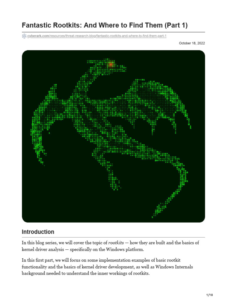 Rootkits Part 1 | PDF | Kernel (Operating System) | Operating System