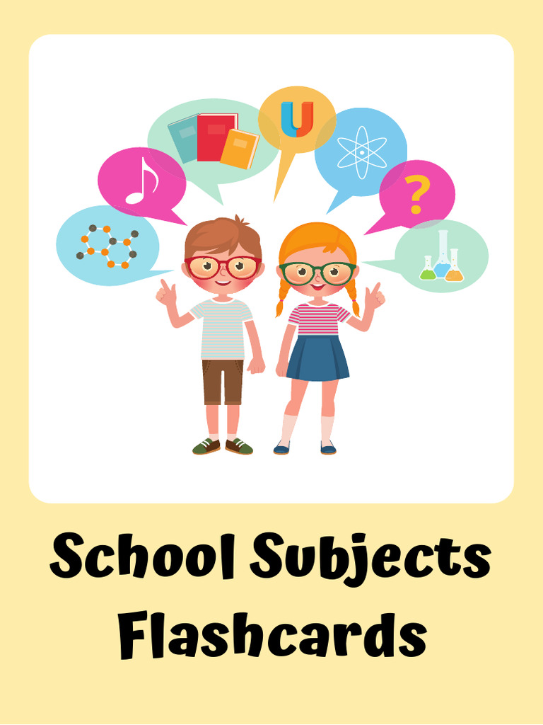 Flashcards for School Subjects | PDF