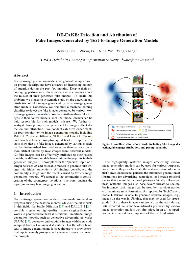 Fake Images Generated by Text-to-Image Generation Models | PDF ...