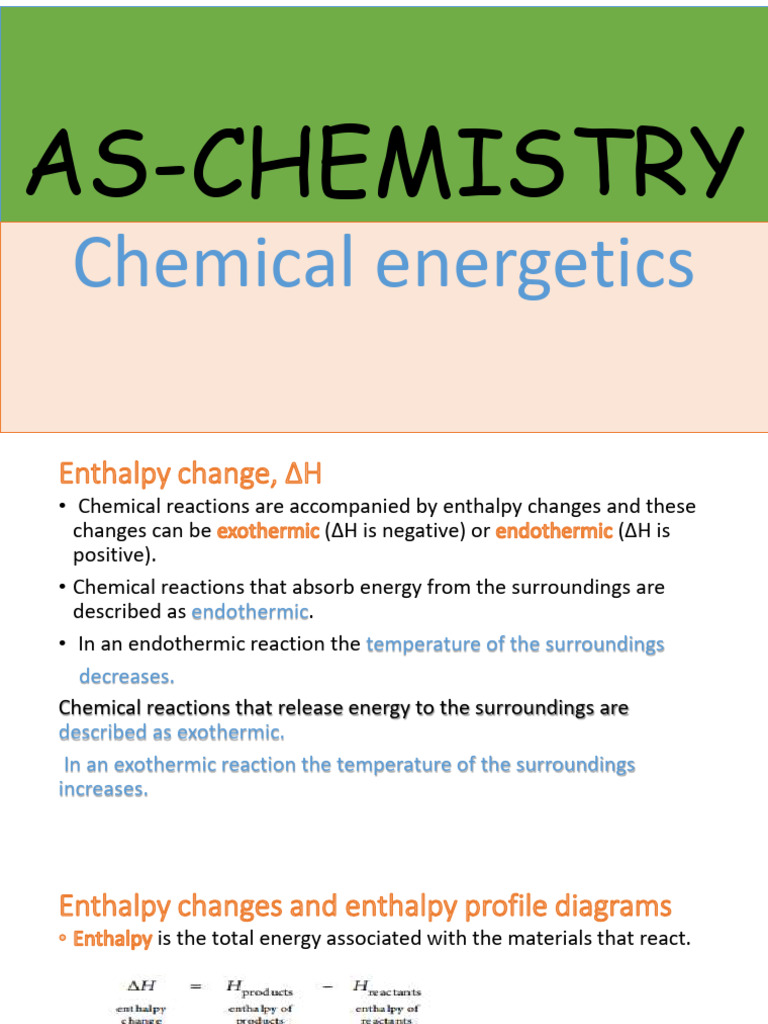 As Chemical Energetics | PDF | Chemical Reactions | Chemical Bond