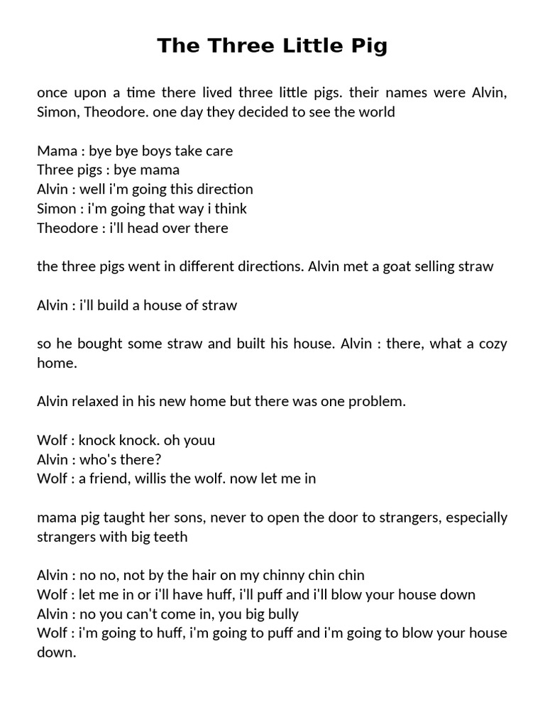 The Three Little Pig | PDF