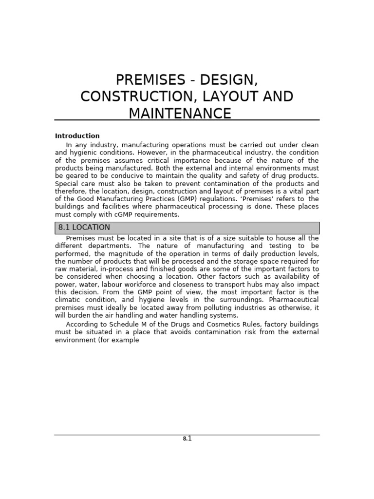 Chapter_8(PREMISES_-_DESIGN,) | PDF