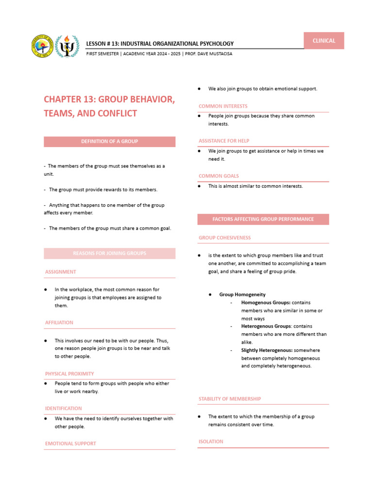 Understanding Group Dynamics and Conflict | PDF | Social Psychology ...