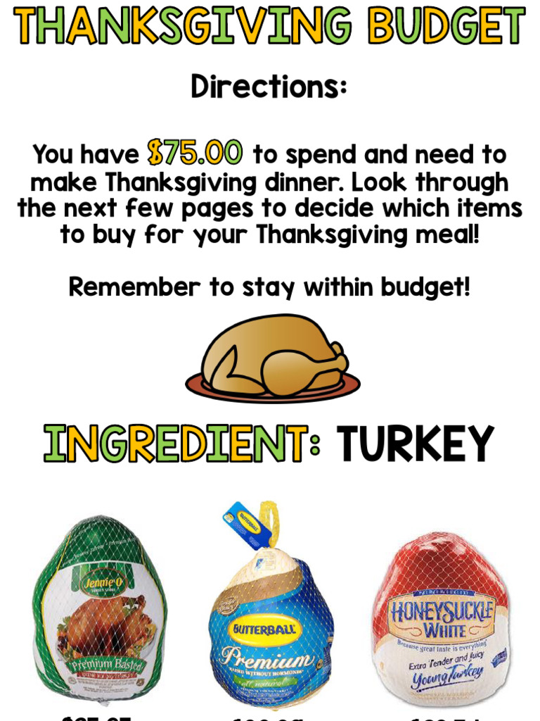 Directions | PDF | Thanksgiving Dinner | Turkey Meat