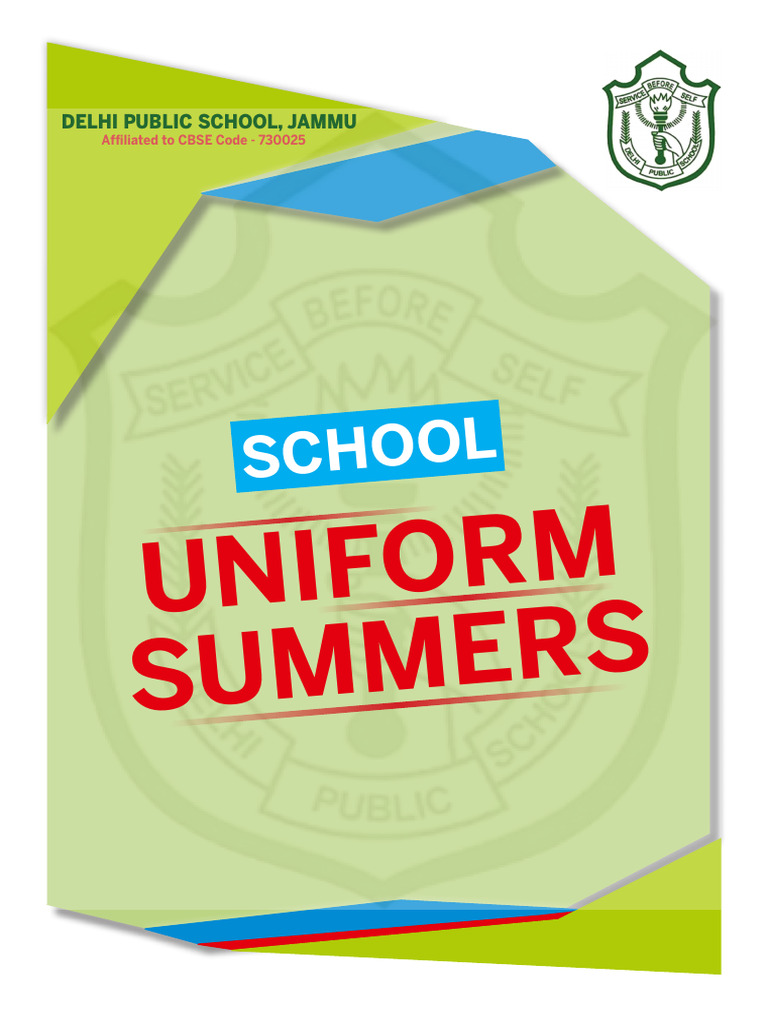 DPS Jammu Summer Uniforms | PDF | Human Appearance | Clothing