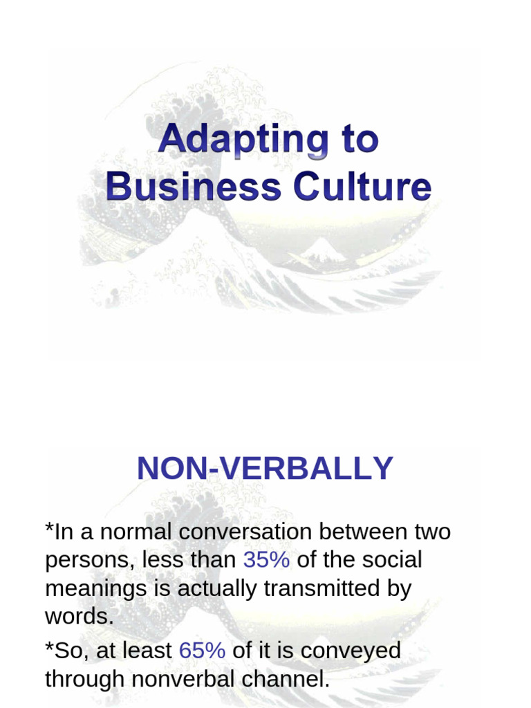 Lecture 6 7 Business culture | PDF | Body Language | Human Communication Lecture 6 7 Business culture | PDF | Body Language | Human Communication