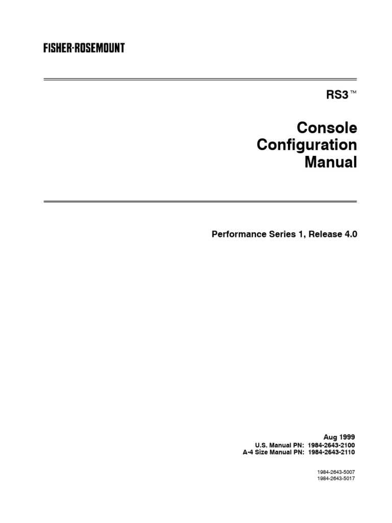Console Configuration Manual Rs3 Pdf Command Line Interface System Software