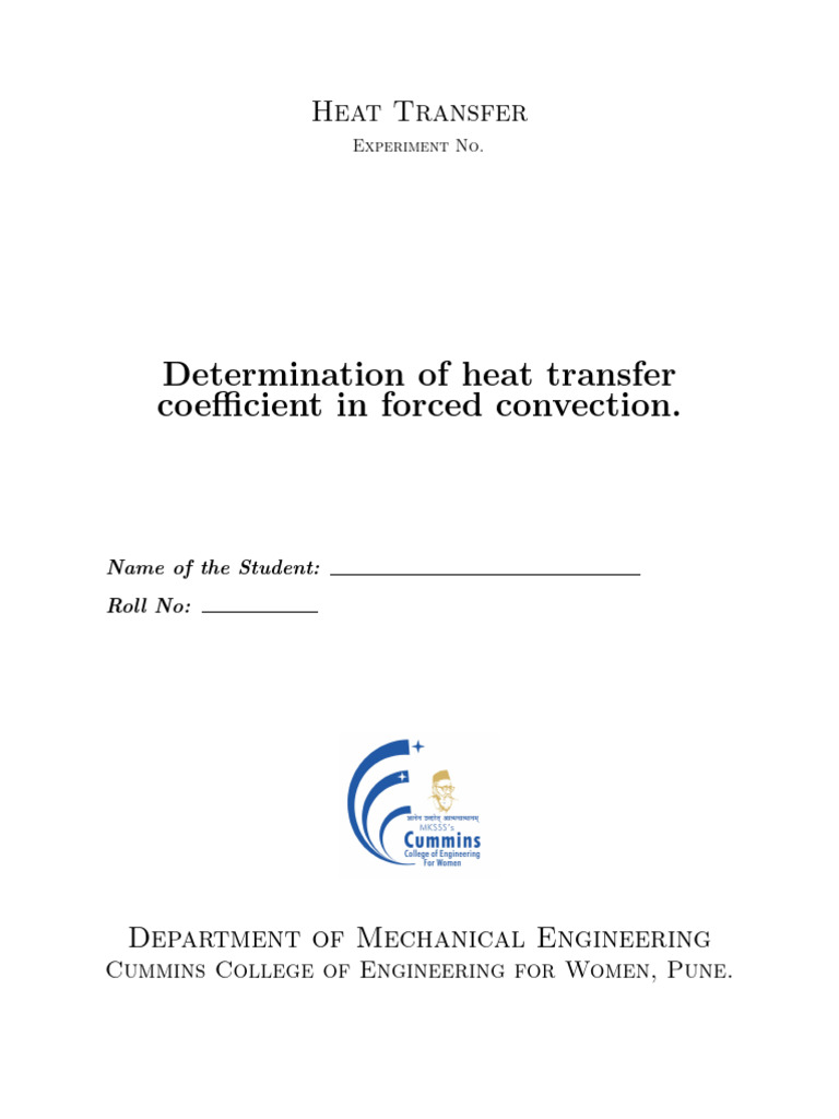 Forced Convection (1) | PDF | Heat Transfer | Convection