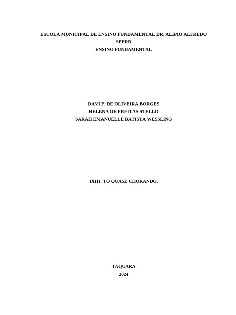 IXI! To Quase Chorando IMPRIMIR | PDF | Emoções | Comportamento