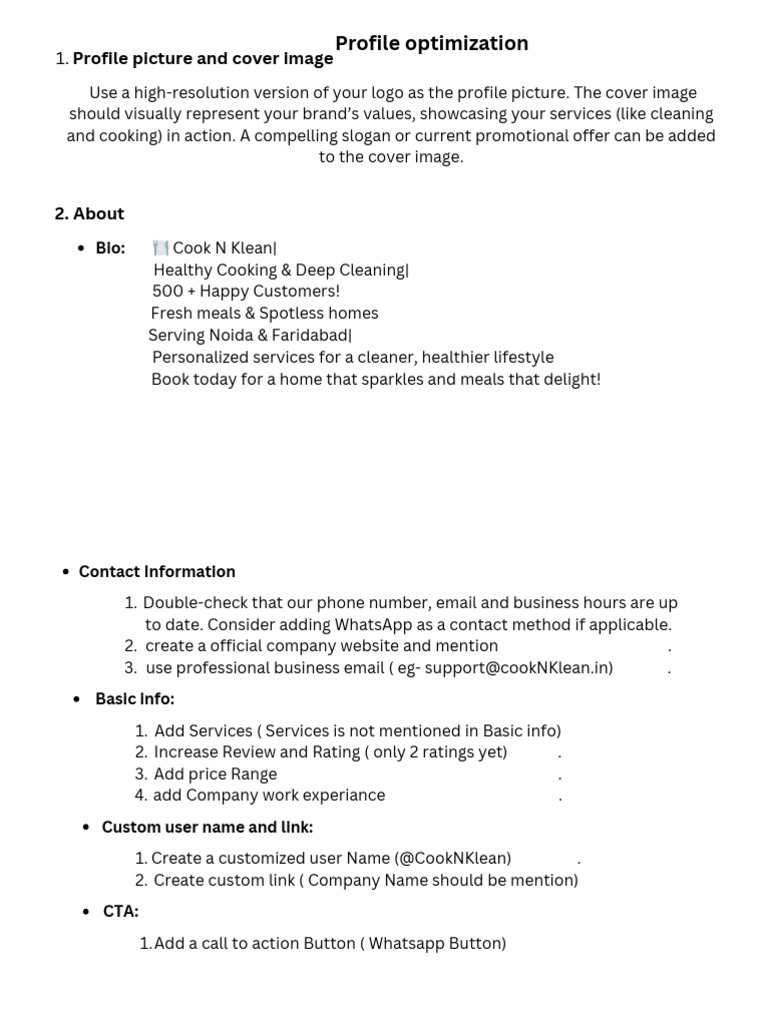 Profile Optimization: Profile Picture and Cover Image | PDF ...