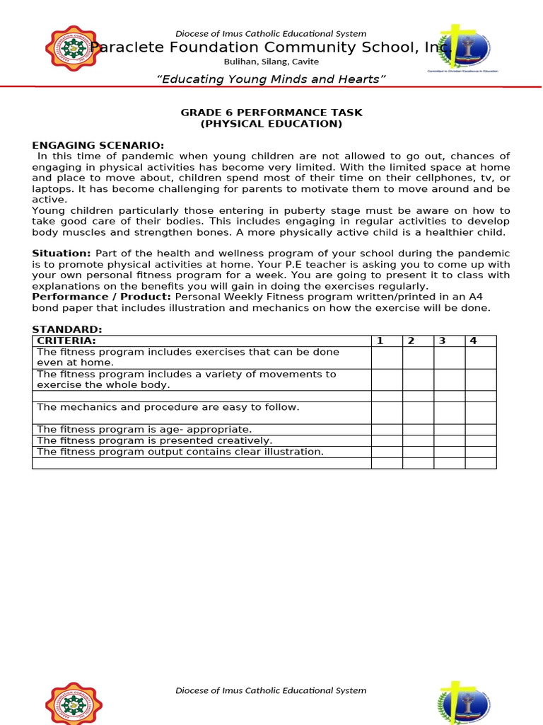 Performance Task MAPEH 6 | PDF