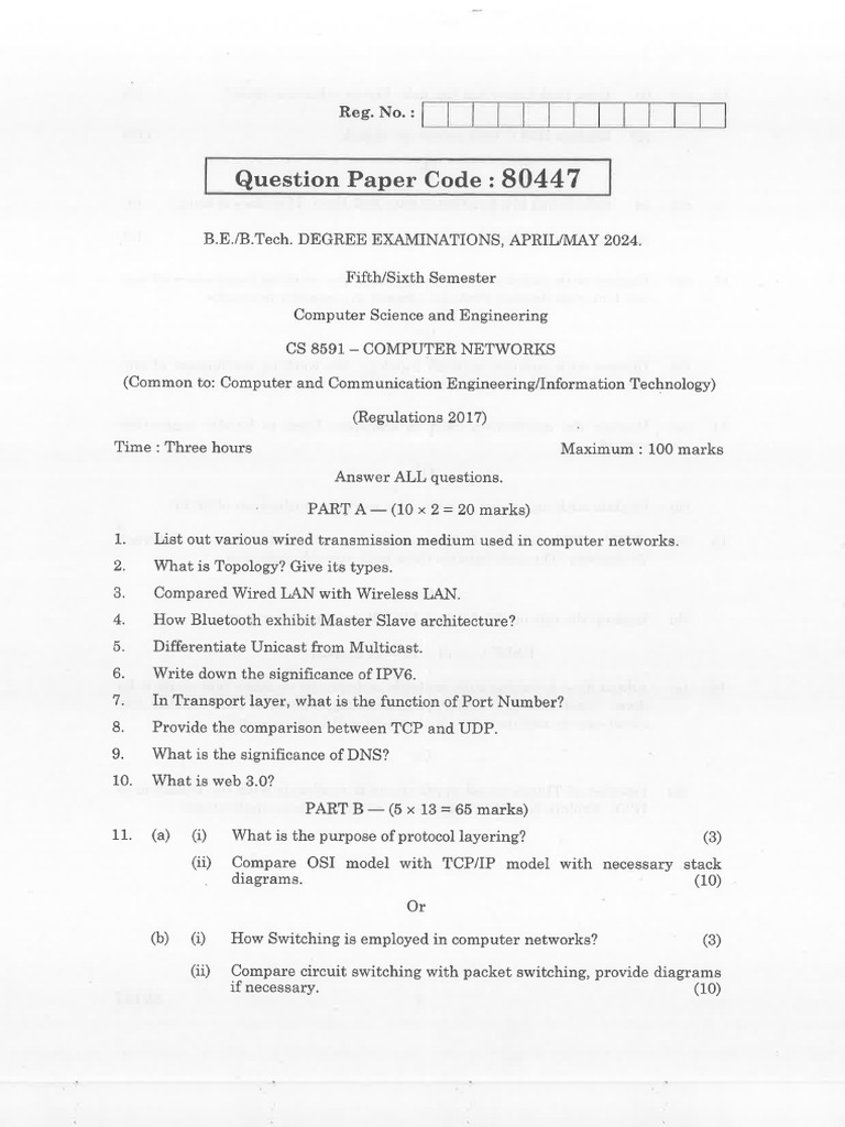CS 8591-Computer Networks | PDF