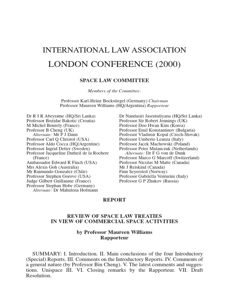 space law | PDF | International Law | Treaty
