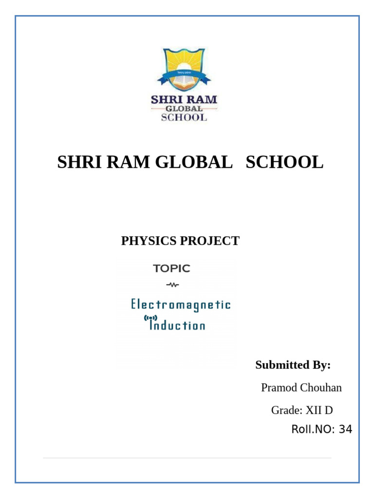 PHYSICS Investigatory Project For Grade 12th PDF Electromagnetic