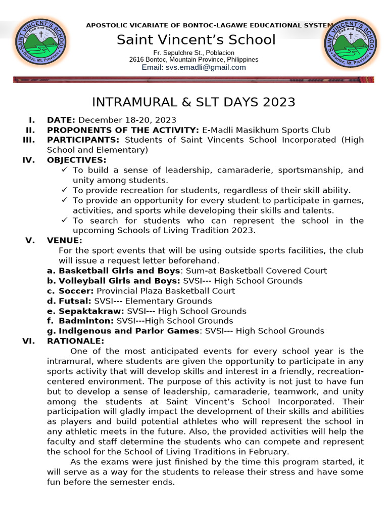 Intramurals 2023 Masikhum 1 | PDF