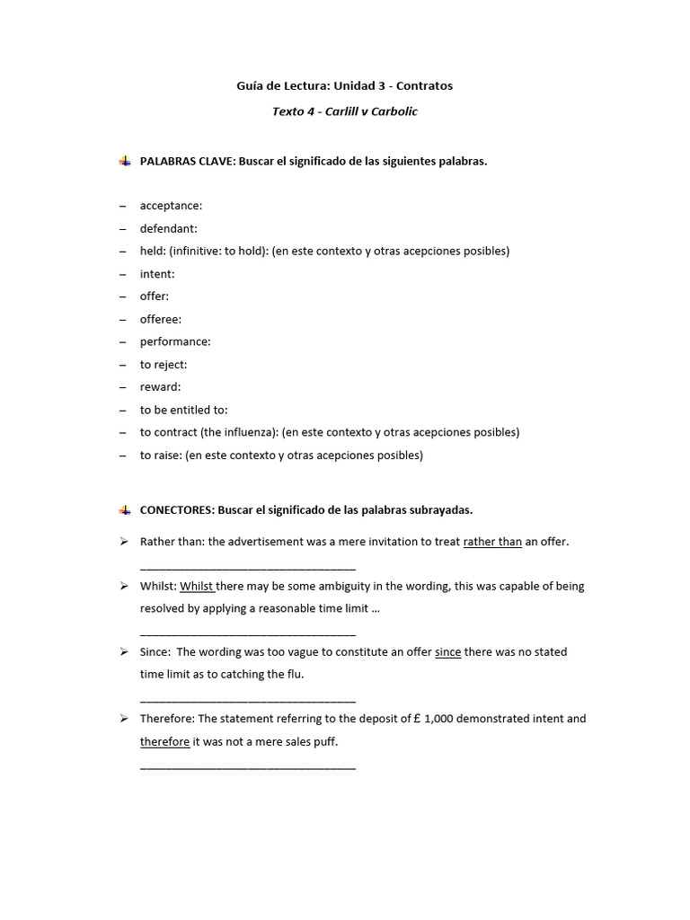 Unidad 3 Texto 4 Carlill V Carbolic | PDF