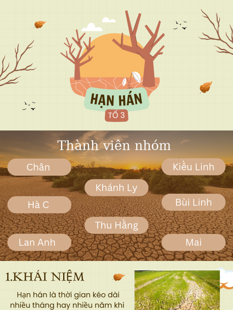 Chủ đề hạn hán Nhóm 3 - 20241202 - 224629 - 0000 | PDF