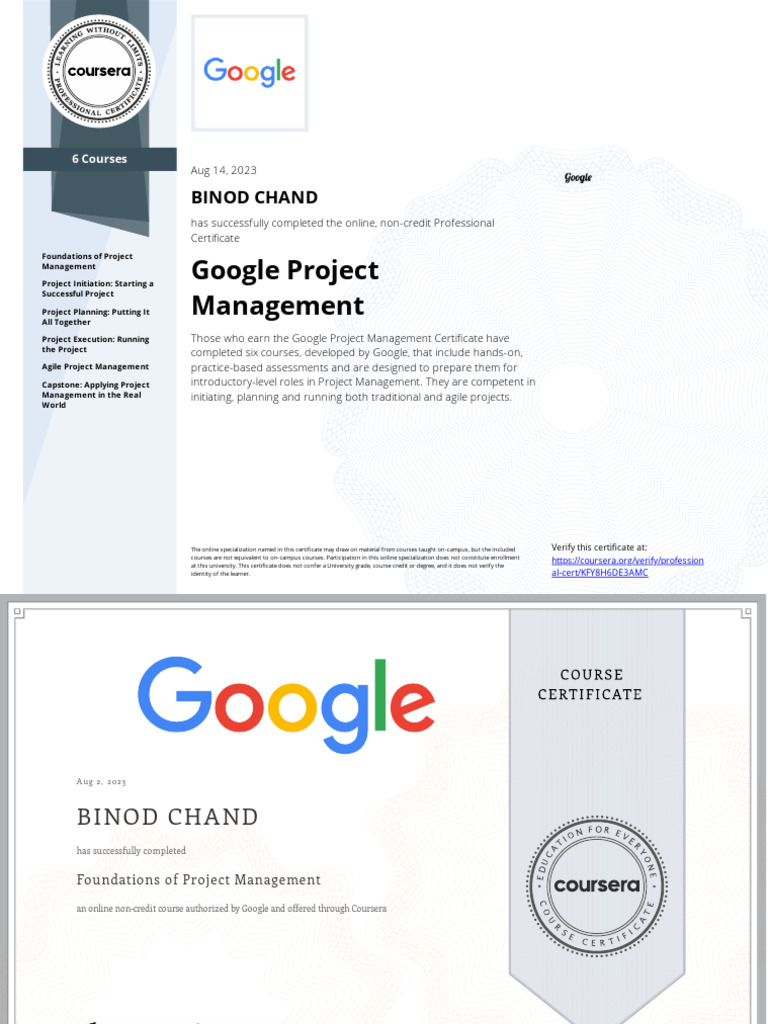 Project Management Certifications | PDF