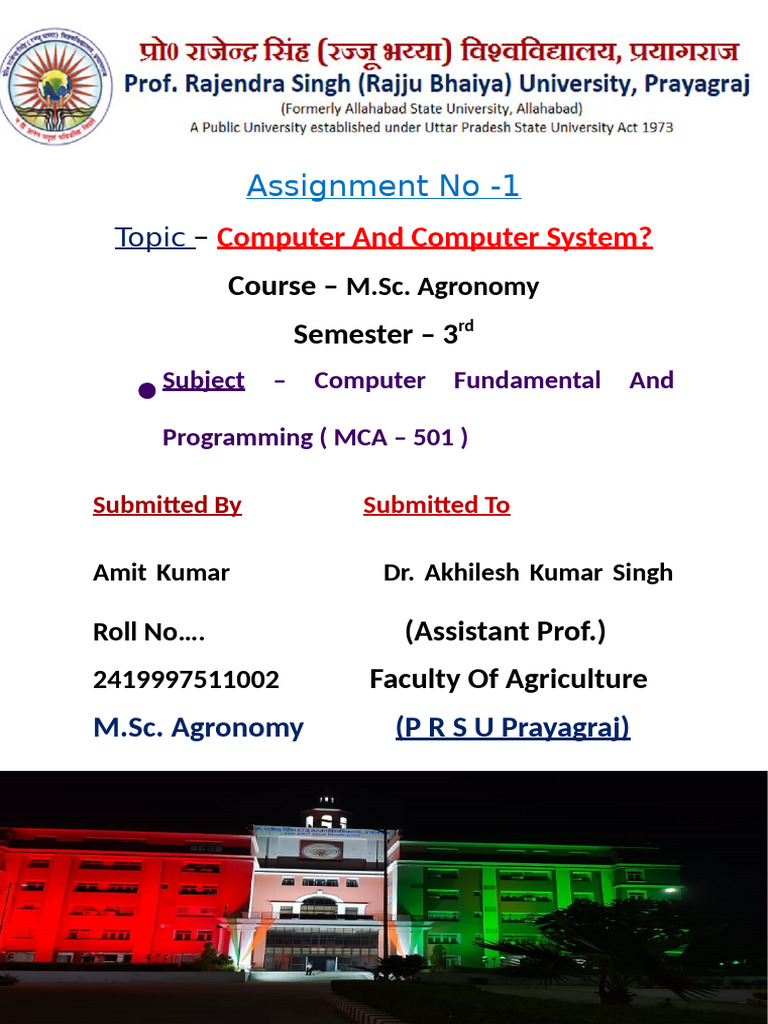 Computer Fundamentals Assignments | PDF