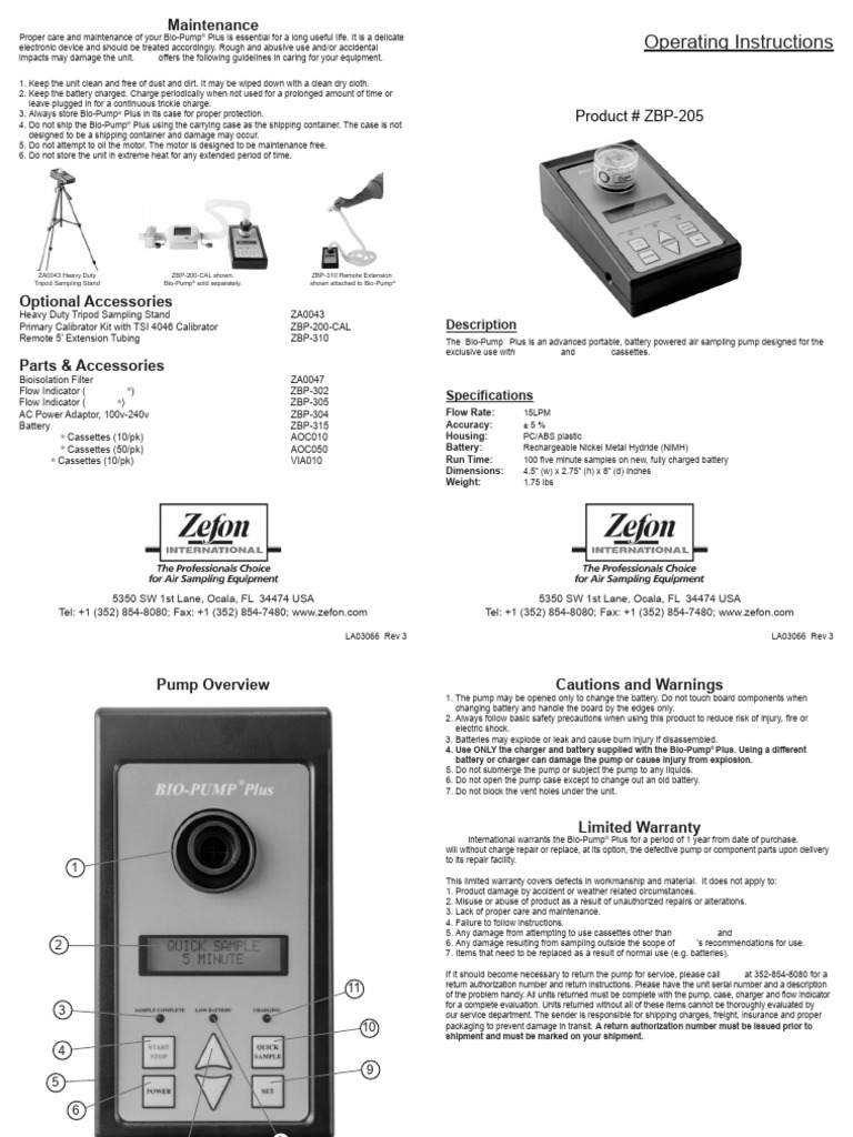 LA03066 Bio Pump Plus Manual | PDF | Battery Charger | Electrical ...