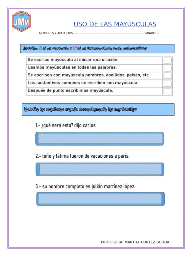 Uso Correcto de Mayúsculas en Español | PDF | Caso de carta