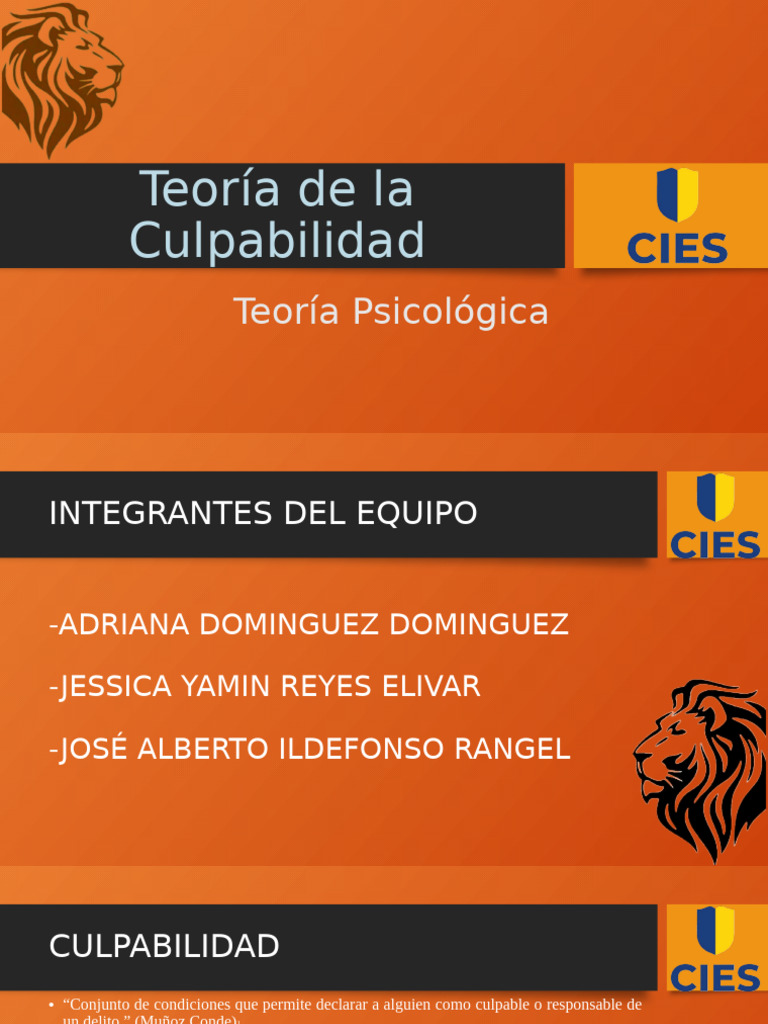 Teoría de La Culpabilidad | PDF