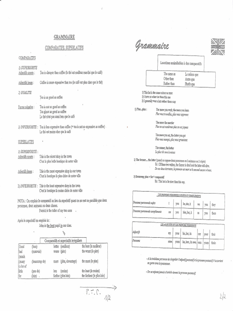 Les Formes Comparatives | PDF