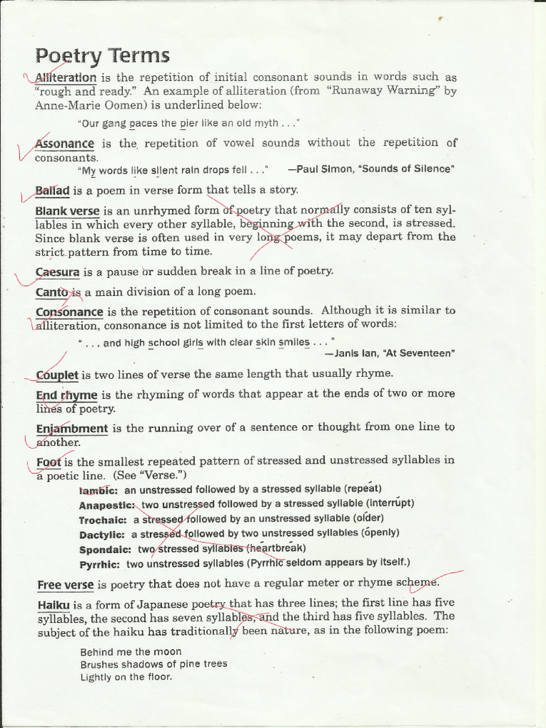 Poetry Terms Merged | PDF