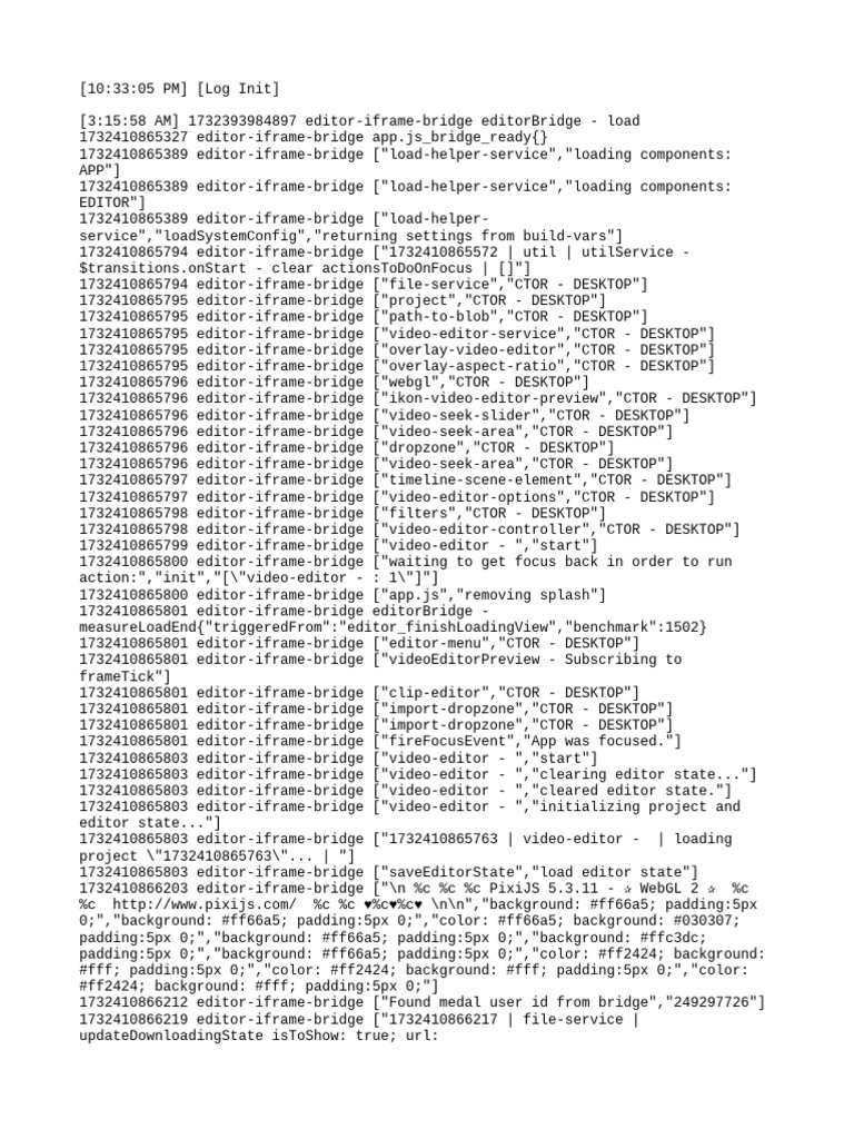 Medal Editor Log 20241123 | PDF | Computing | Software