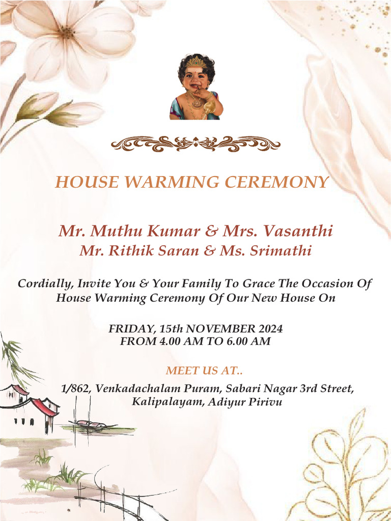 House Warming Invitation for Nov 2024 | PDF
