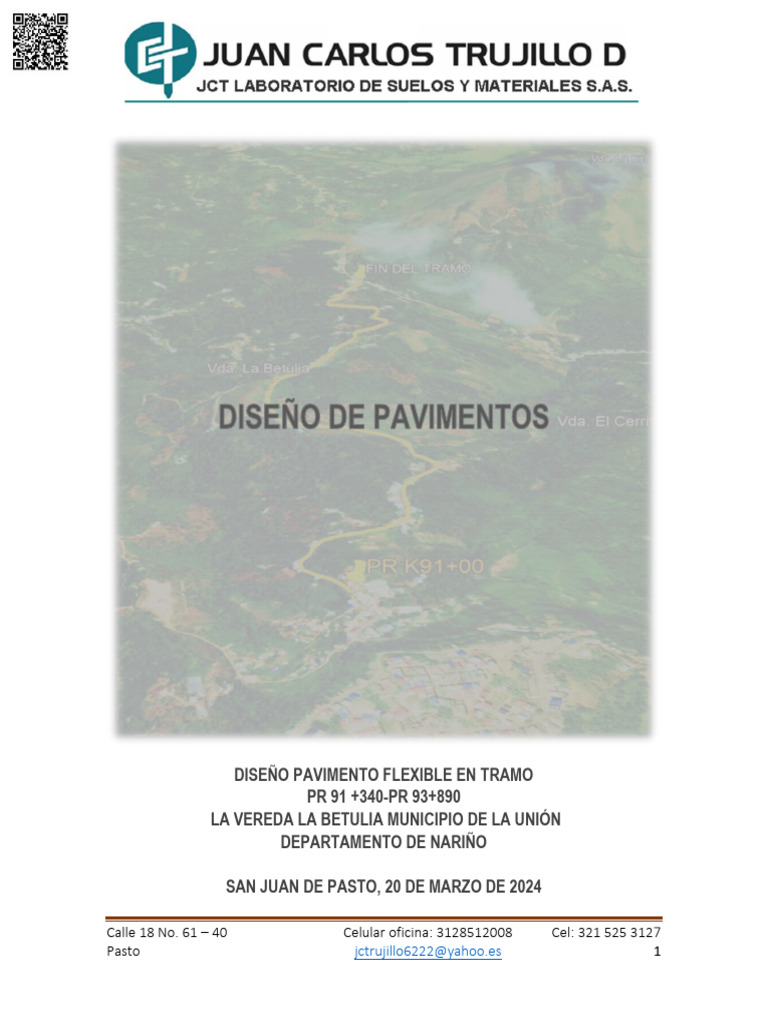 3-Dp-0301-Diseño de Pavimento Flexible La Union Nariño - La Betulia Con Anexos v1 | PDF | Diseño ...