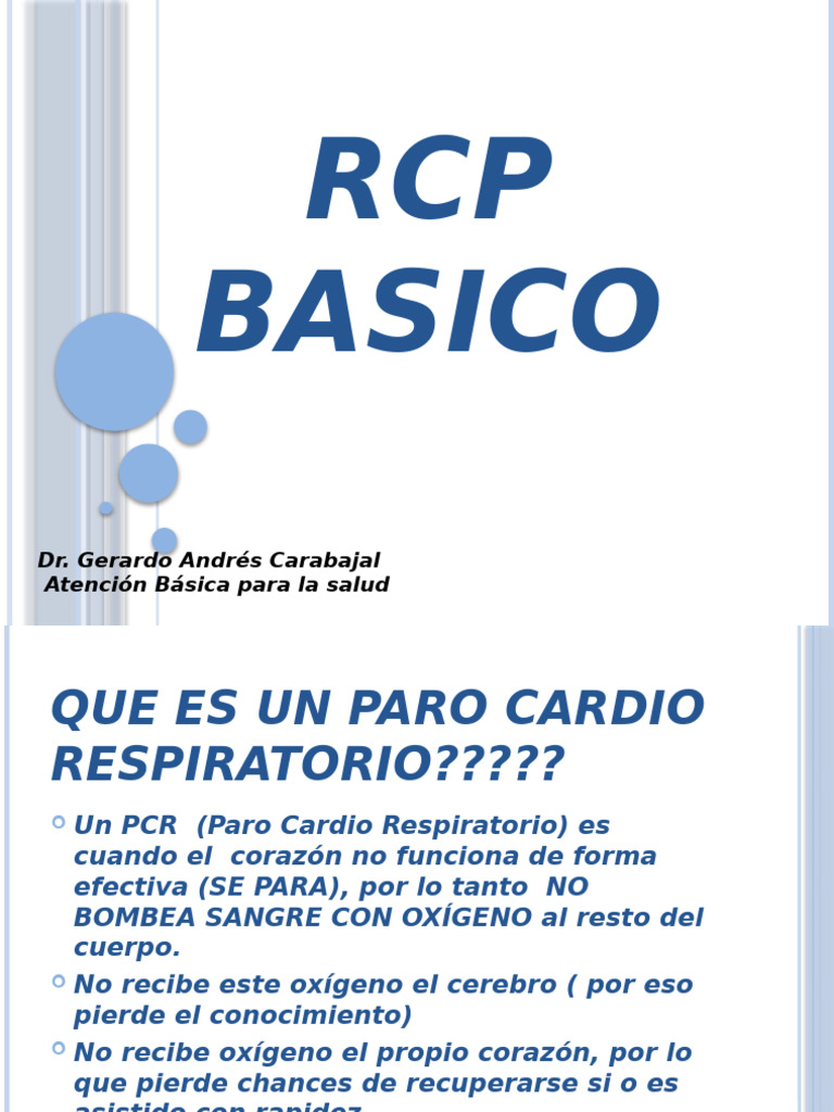 RCP BASICO FASTA | PDF | Reanimación cardiopulmonar | Corazón