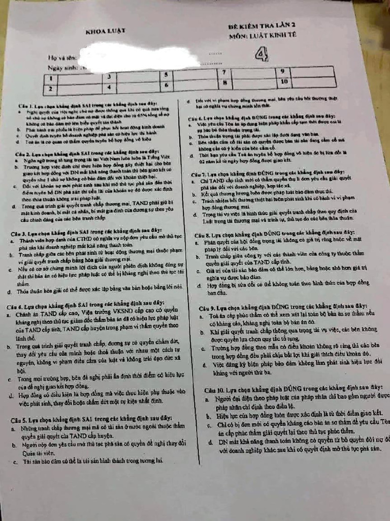 Bộ Đề Ktra 2 LKT | PDF