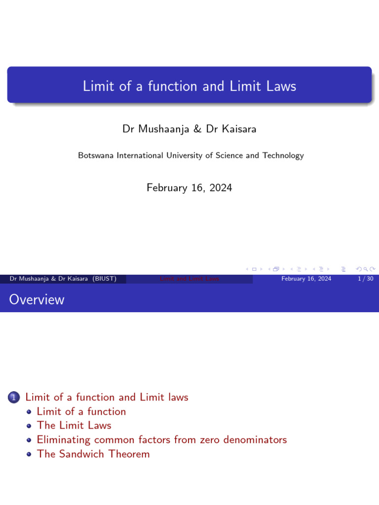 MATH 102 - Limits - of - Functions | PDF | Function (Mathematics ...