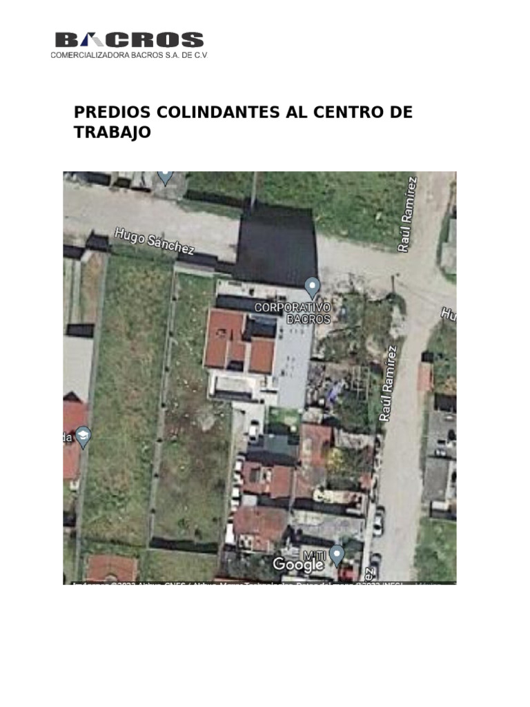 Predios Colindantes Al Centro de Trabajo | PDF