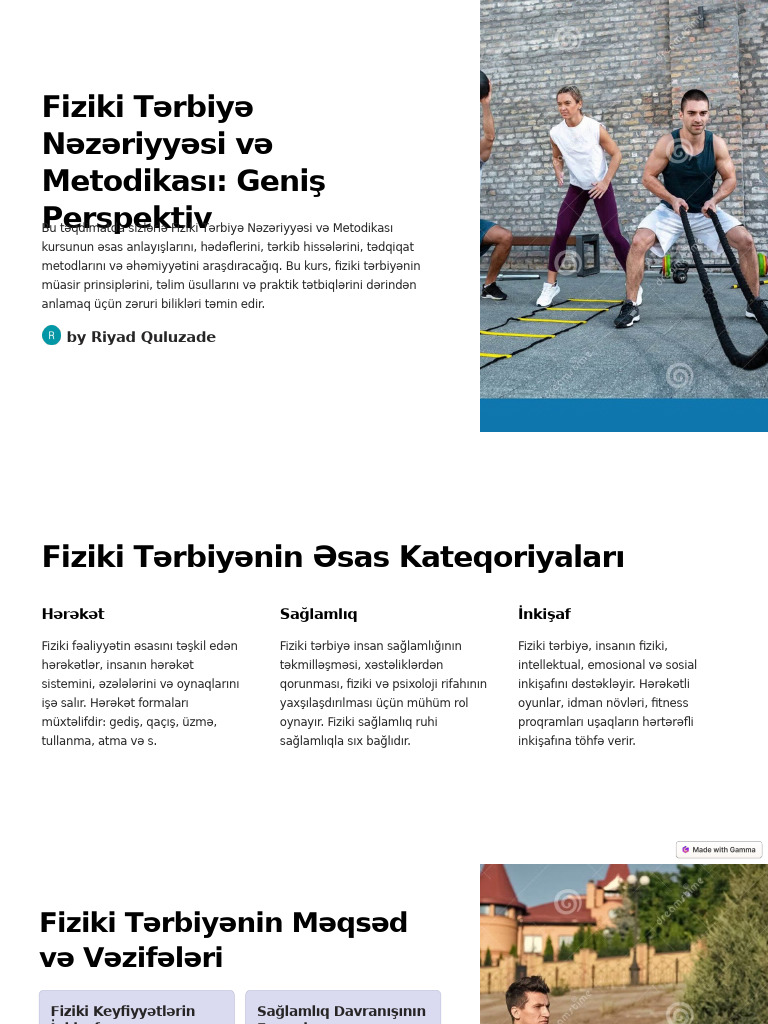 Fiziki Terbiye Nezeriyyesi Ve Metodikasi Genis Perspektiv | PDF