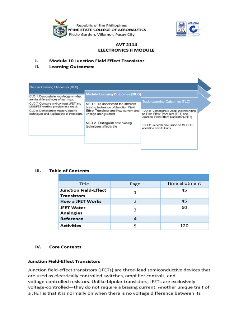 AVT 2114 MODULE 9 | PDF | Field Effect Transistor | Transistor