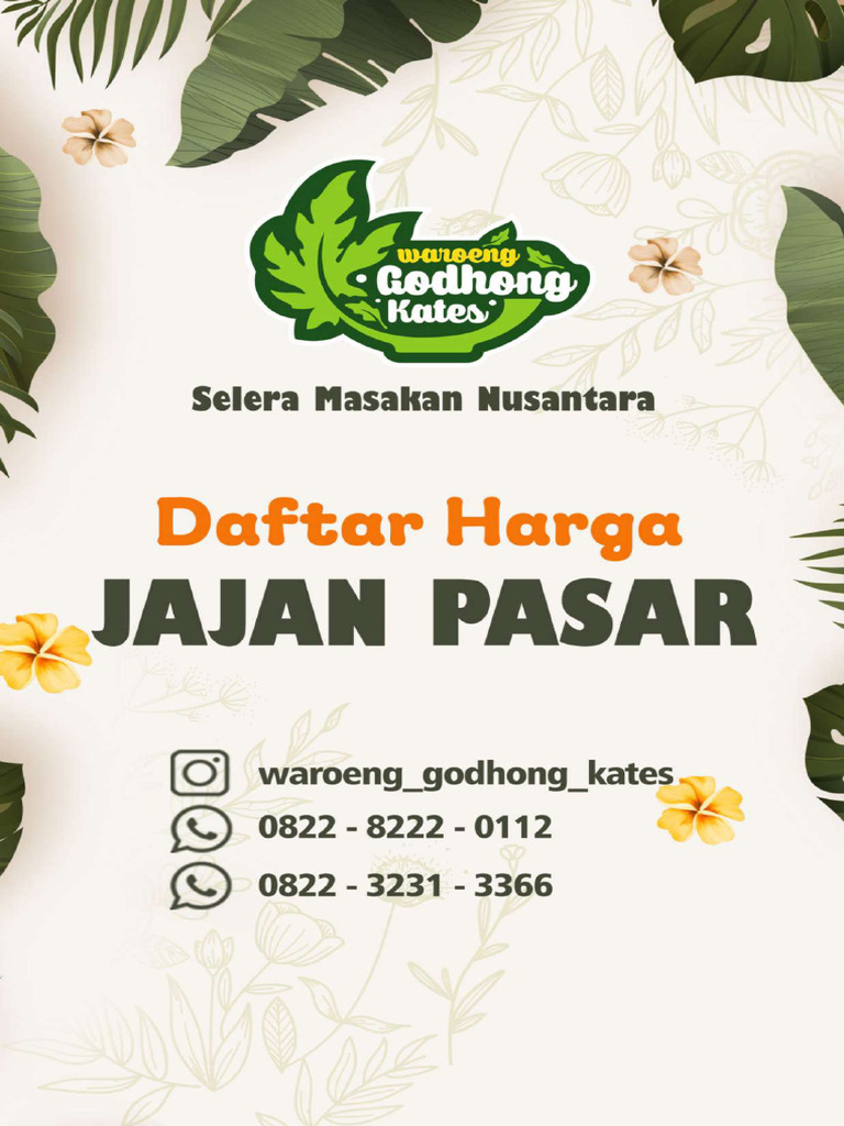 List Jajan Pasar | PDF